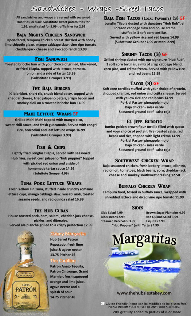 Our Menus | The Hub Baja Grill